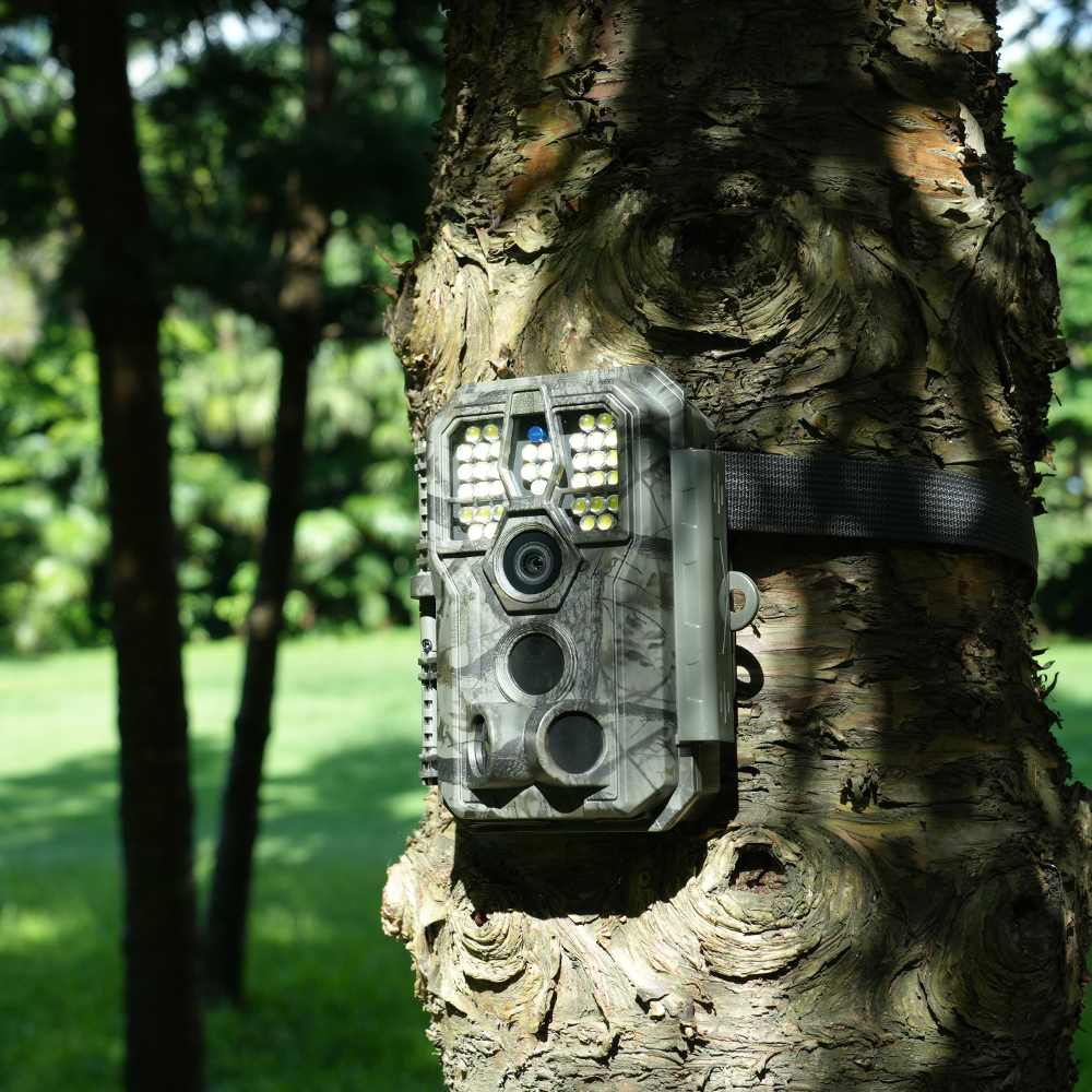 GardePro Trail Camera, White Flash, 100ft Full Color Night Vision, 48MP ...